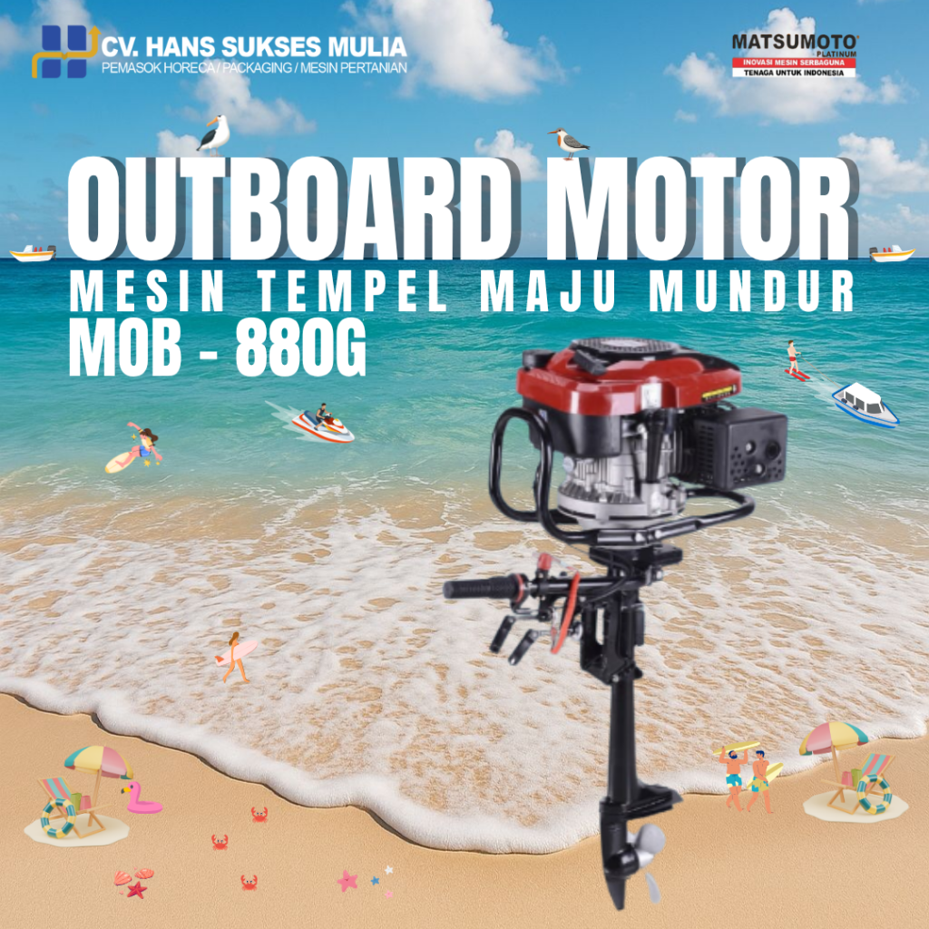 OUTBOARD MOTOR MESIN TEMPEL KAPAL MAJU MUNDUR MATSUMOTO MOB – 880G ...